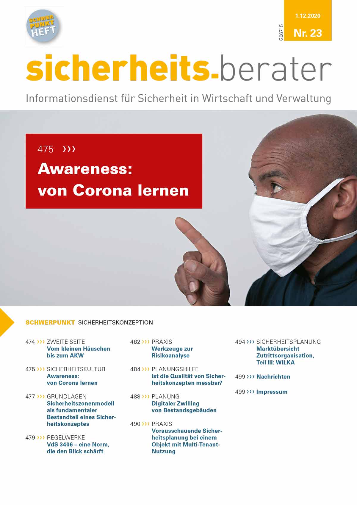 Ausgabe 23/2020 | Sicherheits-Berater